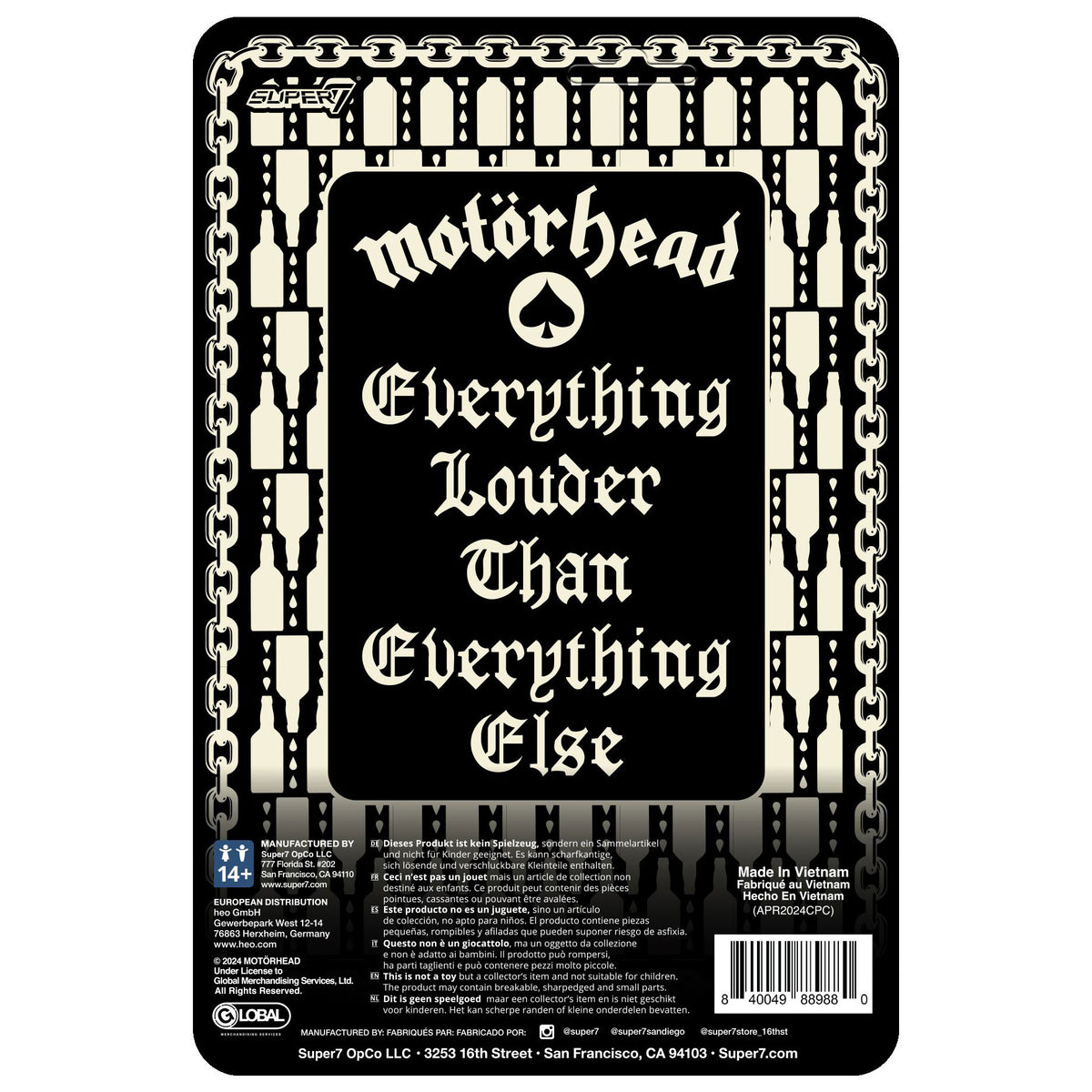 Motorhead - Lemmy (Ace Of Spades) ReAction Figure – Melbourne Coins ...