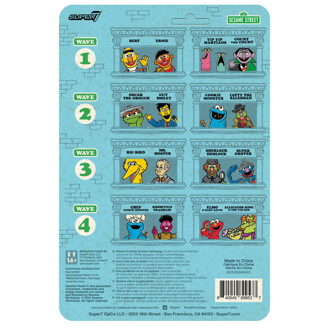 Sesame Street Wv4 - Roosevelt Franklin 3.75 inch ReAction Figure ...