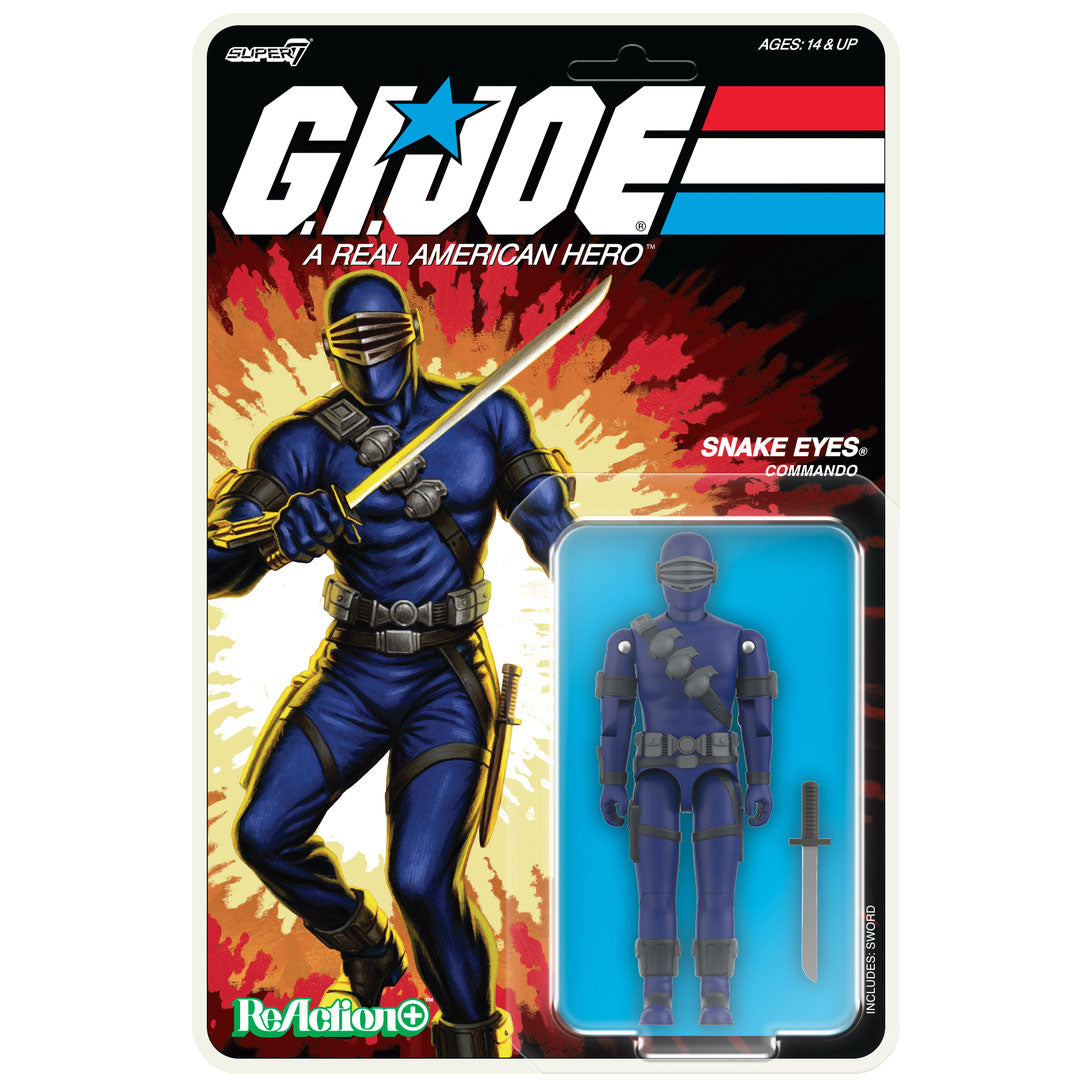 G.I. Joe Wv03 - Snake Eyes (Cartoon) 3.75 Inch O-Ring ReAction+ Figure ...