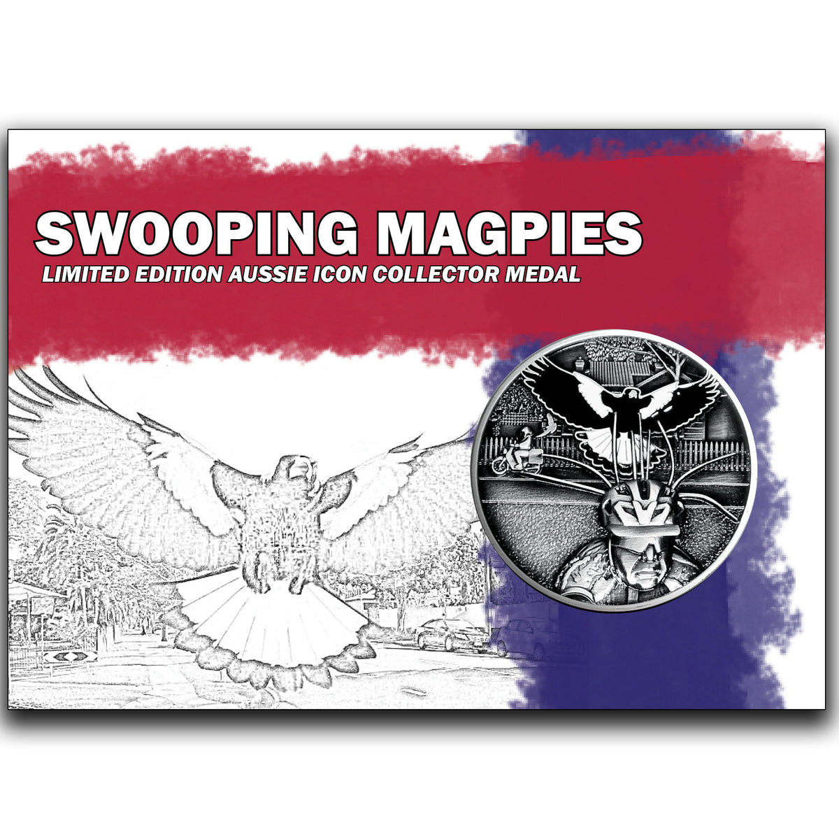 Aussie Icons - Swooping Magpies 51mm Collector Medal – Melbourne Coins ...