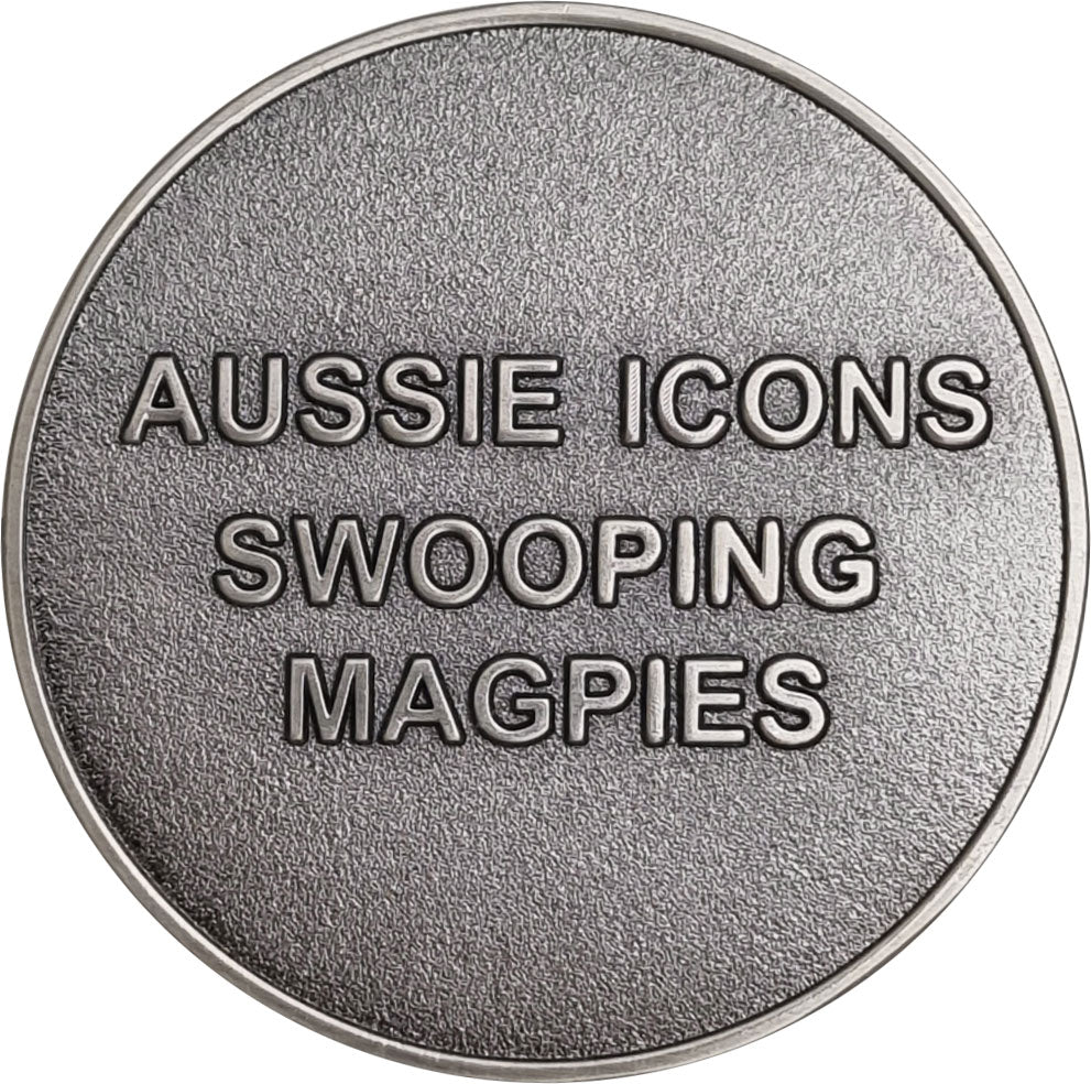 Aussie Icons - Swooping Magpies 51mm Collector Medal – Melbourne Coins ...