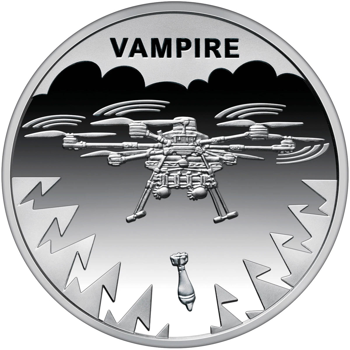 2025 Ukraine 5Hrn UAV Vampire Drone Uncirculated Coin on Card ...